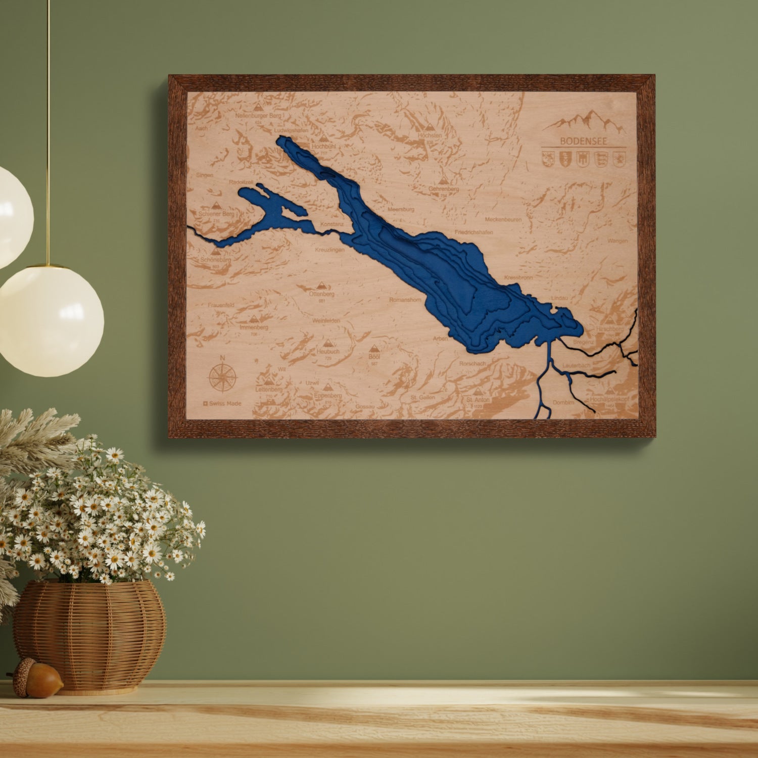 3D Wooden Lake Maps: Nature Experience & Swiss Made – Limmat Atelier